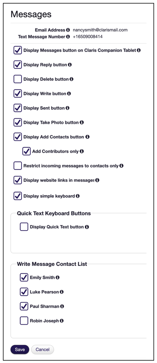 How do I set up messages? – Claris Companion Help Center