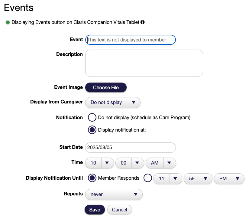 How to Add and Display Event Reminders – Claris Companion Help Center